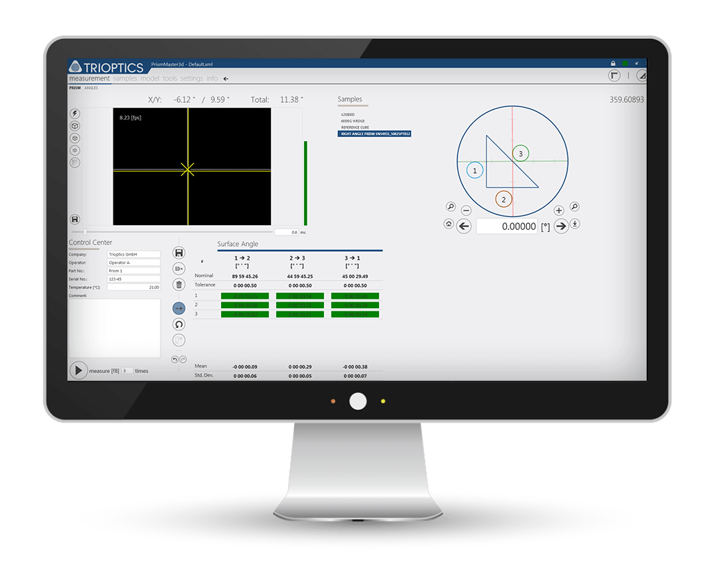 PrismMaster® - Goniometer for optical angle measurements | TRIOPTICS